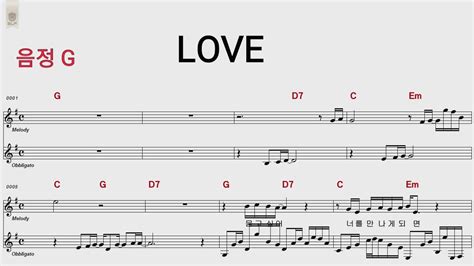 러브 G 윤현석 통기타 카포 악보영상 Youtube