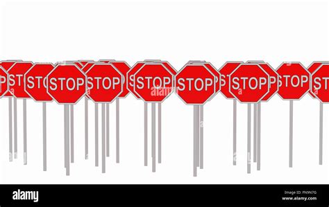 Red Stop Road Sign Illustration With White Background High Resolution