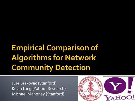 Empirical Comparison Of Algorithms For Network Community Detection