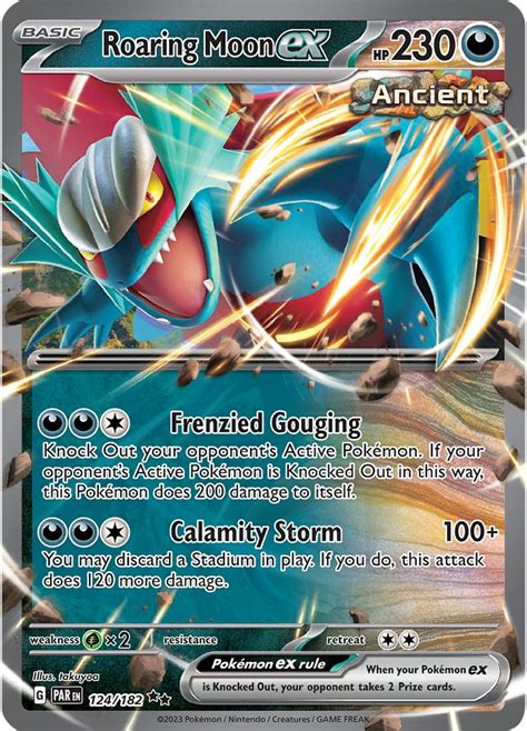 Serebii net Pokémon Card Database Paradox Rift 124 Roaring Moon ex