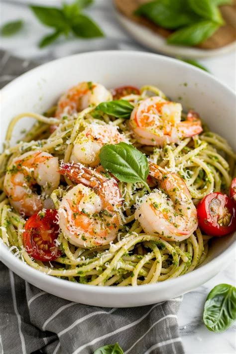 Pesto Shrimp Pasta Insanely Good