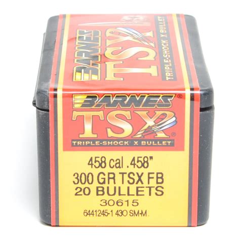 Barnes 458 Diameter 300 Grain Solid Hollow Point Tsx 20 Count Bullets Powder Valley Outdoors