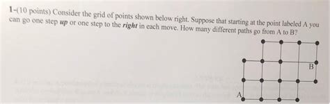 solved 1 10 points consider the grid of points shown below