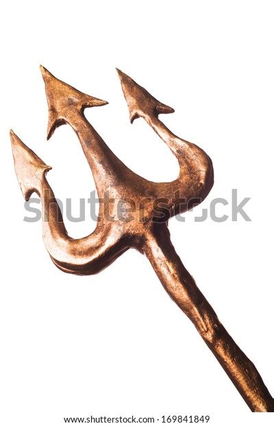 Poseidons Trident Isolated On White Stock Illustration 169841849