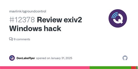 Review Exiv2 Windows Hack · Issue 12378 · Mavlinkqgroundcontrol · Github