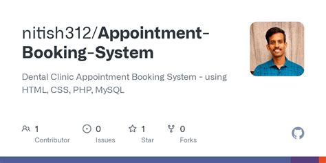 GitHub Nitish Appointment Booking System Dental Clinic Appointment Booking System Using