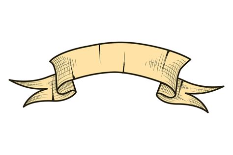 Curved Retro Scroll Banner In Old Engrav Graphic By Vectortatu