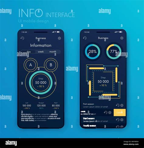 Mobile Application Interface Ui Design Vector Illustration Stock Vector Image And Art Alamy