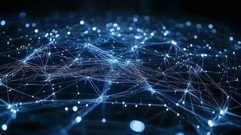 Abstract Network Connection Background Glowing Nodes And Lines