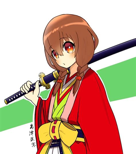Safebooru 1girl Black Gloves Braided Twintails Brown Eyes Brown Hair Character Name Commentary