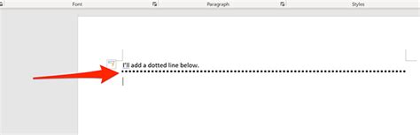 How To Add A Dotted Line In A Microsoft Word Document