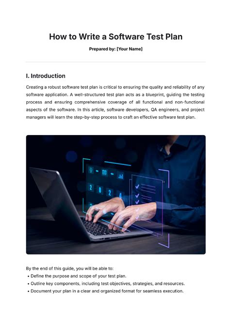 Free Software Test Plan Templates Edit Online And Download