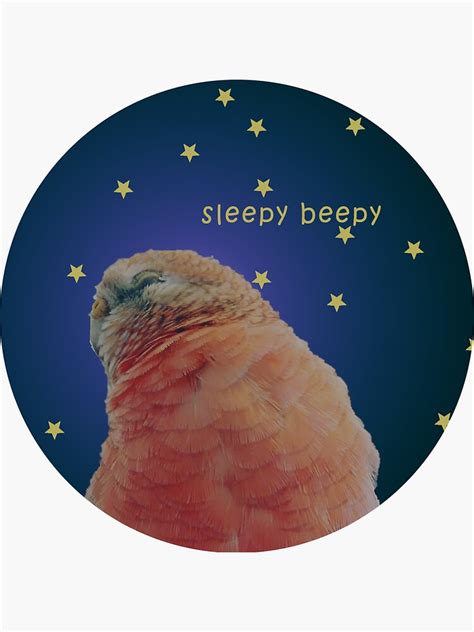 Sleepy Beepy Sticker By Beanthebourke Redbubble