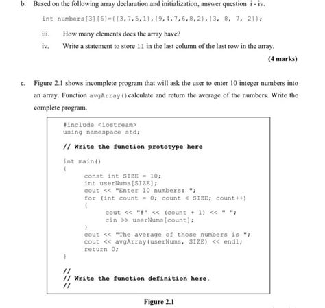 Solved B Based On The Following Array Declaration And