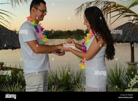 Passionate And Happy Couple After Accepting Marriage Various Poses And