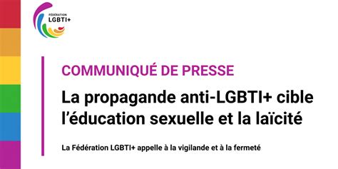 Communiqué De Presse Face Aux Campagnes Contre Les Lgbti à Lécole