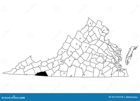 Map Of Grayson County In Virginia State On White Background Single County Map Highlighted By