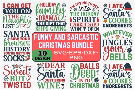 Funny And Sarcastic Christmas Bundle Graphic By Digitalart12