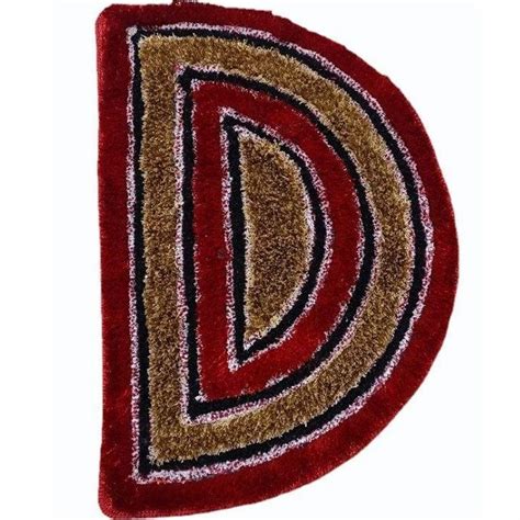 Cotton Abstract D Shape Polyester Bathroom Door Mat Thickness 4 Mm Mat Size 16 X 24 Inch At