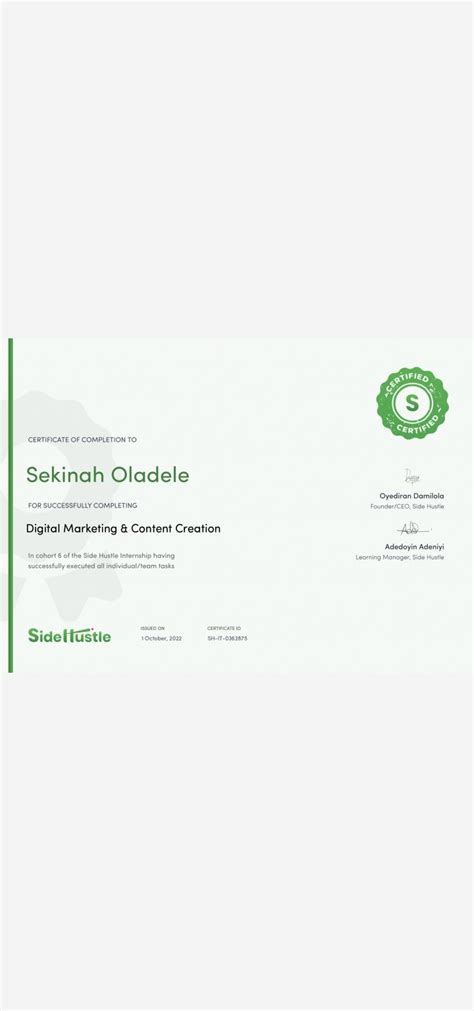 Sekinah Oladele Posted On Linkedin