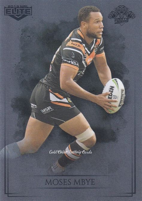 2019 Nrl Elite Silver Specials Ss142 Moses Mbye Wests Tigers Gold