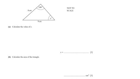 Trigonometry Past Paper Questions For Igcse Cambridge 0580