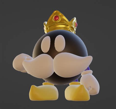 Stl File King Bob Omb Super Mario 🤴 ・3d Printing Model To Download・cults