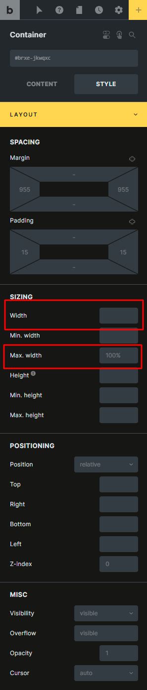 Solved Theme Style Container Width Bug Bugs Bricks Community Forum