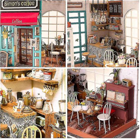 Diy Houten Miniatuur Poppenhuis Handgemaakte Poppenhuis Model Gebouw Fruugo NL