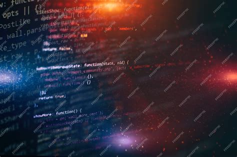 Premium Photo Running Computer Data Programming Coding Script Text On Screen Notebook