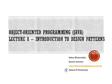 Java Design Patterns Intro To Singleton Builder Factory