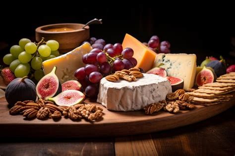 Premium Photo Gourmet Cheese Platter