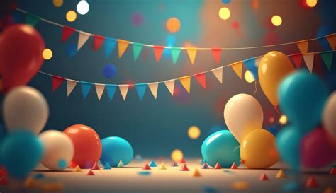 Happy Birthday Background With Balloons Illustration 23459251 Stock