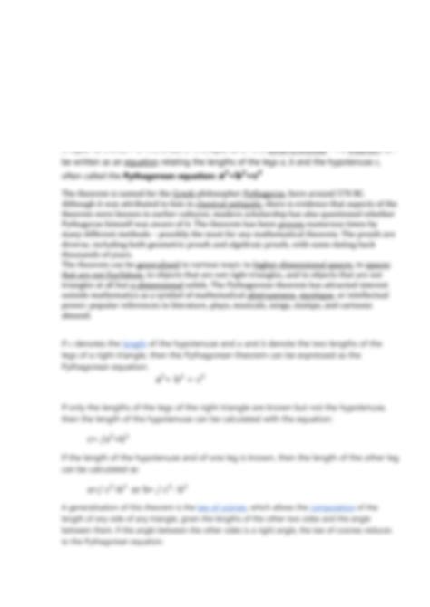 SOLUTION Pythagoras Theorem Studypool SOLUTION Pythagoras Theorem Studypool