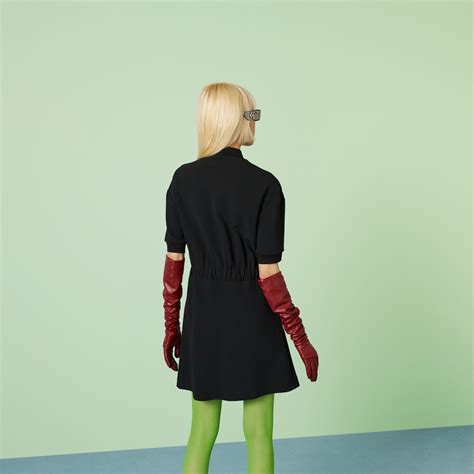 Viscose Jersey Dress In Black Gucci® Uk