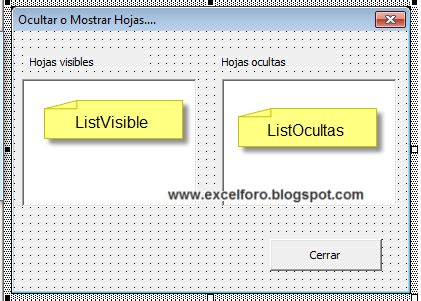 VBA Ocultando Y Mostrando Varias Hojas Al Tiempo EXCEL FORO Un