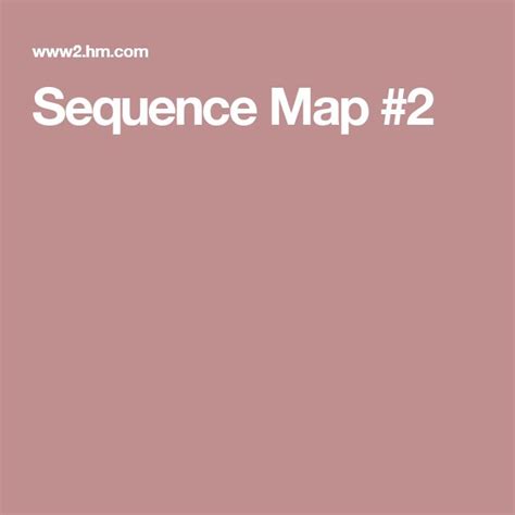 Sequence Map 2 Map Sequencing