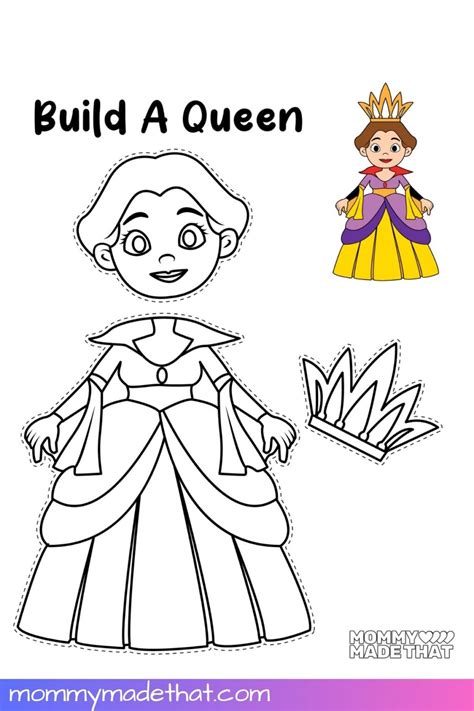Build A Queen Craft Free Printable Cut And Paste
