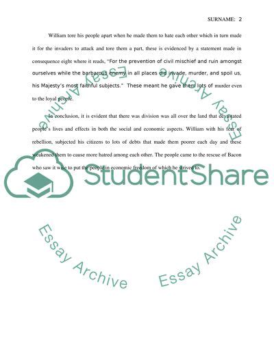 Nathaniel Bacons Declaration Coursework Example Topics And Well Written Essays 250 Words