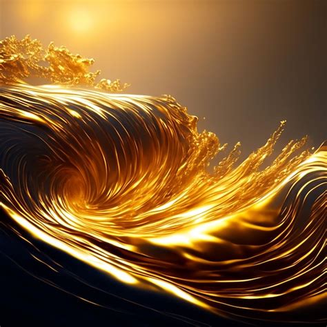 Textura De Fundo De Ondas Douradas Foto Premium