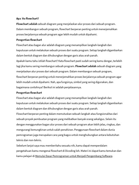 Flowchart Pemrograman Pdf Komputer Teknologi And Rekayasa