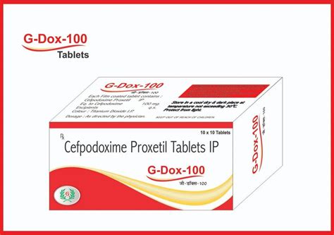 Cefpodoxime Proxetil Tablet G Dox 100 100mg At ₹ 160 Stripe In Baddi