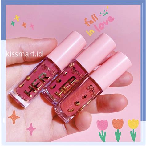 Jual Her Lip Glow Glitter Lipstik Liquid Cair 8 Warna Waterproof