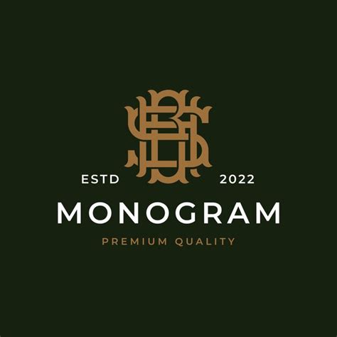 Premium Vector Monogram Initial Letter Bsh Bhs Shb Logo Design