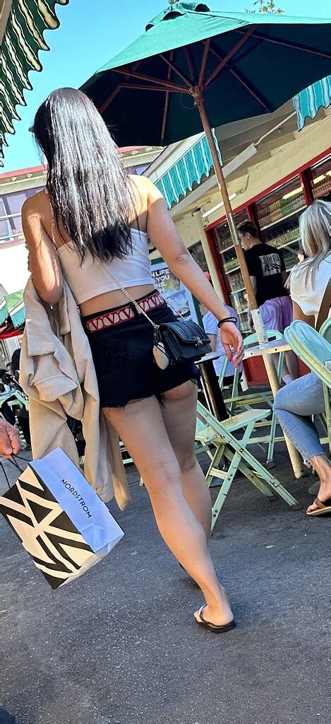 Oc Asian Girl In Short Jean Shorts Booty Hanging Out Short Shorts