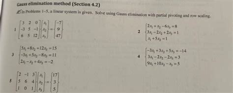 Solved Gauss Elimination Method Section 4 2 EIn Problems Chegg Com