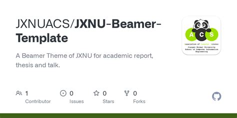 GitHub JXNUACS JXNU Beamer Template A Beamer Theme Of JXNU For