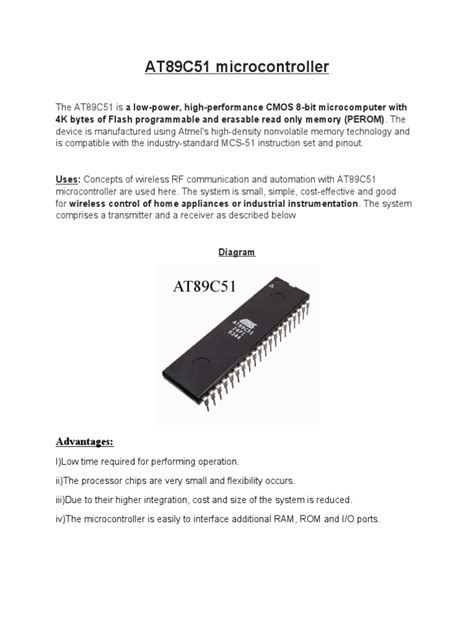 At89c51 Microcontroller Pdf