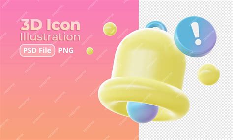 Premium Psd 3d Render Of Gradient Bell Illustration Icons For Ui Ux Web Mobile Apps Social