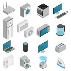 Flat Consumer Electronics Icon Set Royalty Free Vector Image